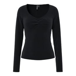 Pieces Longsleeve "Pcmaliva" in Schwarz - 32% | Gr&ouml;&szlig;e S | Damen-tops