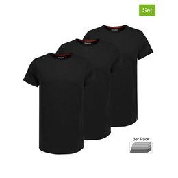 Authentic Style 3er-Set: Shirts in Schwarz - 60% | Gr&ouml;&szlig;e S | Herren-plussize