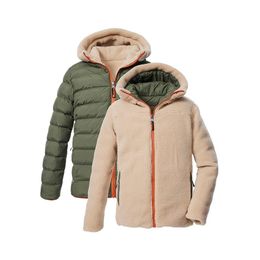 Killtec Wende-Steppjacke "KOW 231" in Khaki/ Beige - 36% | Gr&ouml;&szlig;e 152 | Kinderjacken