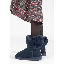 Gooce Leder-Winterboots "Florine" in Dunkelblau - 57% | Gr&ouml;&szlig;e 32 | Kinderstiefel