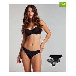 Hunkem&ouml;ller Hunkem&ouml;ller 2er-Set: Strings "Angie" in Schwarz - 50% | Gr&ouml;&szlig;e XL | Damen-unterteile