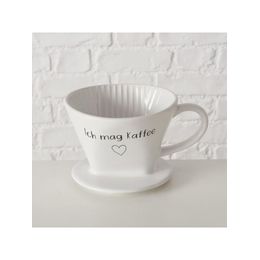 Boltze Kaffeefilter "Kaffee" in Wei&szlig;/ Schwarz - (H)10,5 cm - 15% | Gedeckter-tisch