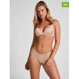 Hunkem&ouml;ller Hunkem&ouml;ller 2er-Set: Slips "Angie" in Beige - 30% | Gr&ouml;&szlig;e L | Damen-unterteile