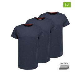 Authentic Style 3er-Set: Shirts in Dunkelblau - 62% | Gr&ouml;&szlig;e S | Herren-plussize