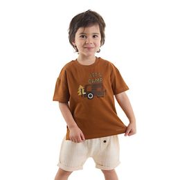Denokids 2tlg. Outfit "Camp Muslin" in Hellbraun/ Beige - 73% | Gr&ouml;&szlig;e 86-92 | Baby-shirts