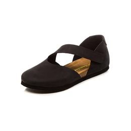 Comfortfusse Leder-Ballerinas in Schwarz - 52% | Gr&ouml;&szlig;e 39 | Damen-ballerinas