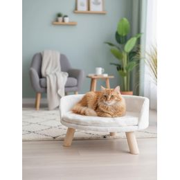 Paws&Whiskers Katzenbett "Diana" in Wei&szlig; - 75% | Tierbedarf-katzen