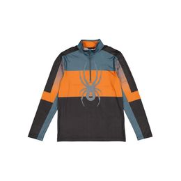 Spyder Funktionsshirt "Podium" in Schwarz/ Orange/ Blau - 54% | Gr&ouml;&szlig;e M | Herren-sportshirts
