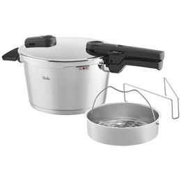 Fissler Schnellkochtopf Vitaquick&reg; Glossy, Silber, Metall, 4.5 L, Druckregelventil, Sicherheitsverschluss, Kochen, T&ouml;pfe, Schnellkocht&ouml;pfe