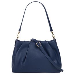Samantha Look Damen Umh&auml;ngetasche echt Leder, Made in Italy blau