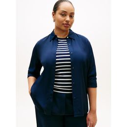 Tommy Hilfiger Curve Damen Hemdbluse &raquo;CRV VIS TWILL BUTTON UP SHIRT&laquo; in gro&szlig;en Gr&ouml;&szlig;en 50