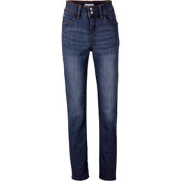 bonprix Damen bonprix Slim-fit-Jeans &raquo;Slim-Fit-Jeans High Waist, Komfort-Stretch&laquo; Skinny fit Passform, mit Eingrifftaschen und Ges&auml;&szlig;taschen blau 34, K