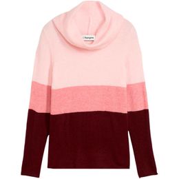 bonprix Damen bonprix Rollkragenpullover &raquo;Rollkragenpullover&laquo; mit Elasthan-Anteil, mit Wasserfallkragen, lockere Passform rosa 40/42 (M)