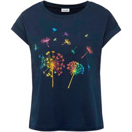 bonprix Damen bonprix T-Shirt bequeme Passform, Kurzarm-Design, aus Baumwolle blau 48/50 (XL)