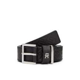 Tommy Hilfiger Damen Lederg&uuml;rtel &raquo;TH SQUARE MONO&laquo; mit TH-Monogramm, Breite: 3 cm