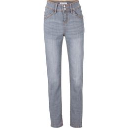 bonprix Damen bonprix Slim-fit-Jeans &raquo;Slim-Fit-Jeans High Waist, Komfort-Stretch&laquo; Skinny fit Passform, mit Eingrifftaschen und Ges&auml;&szlig;taschen grau 34, N