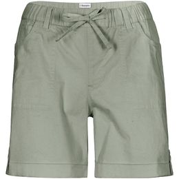 bonprix Damen bonprix Bermudas &raquo;Baumwoll-Bermuda mit Gummibund&laquo; aus Baumwolle und Elasthan, lockere Passform gr&uuml;n 52, N-Gr