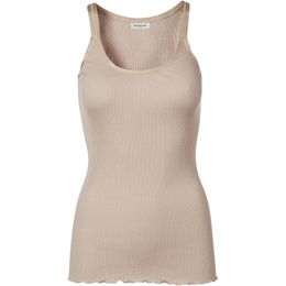 rosemunde Damen rosemunde Shirttop &raquo;Babette Silk Top&laquo; ohne &Auml;rmel, Rundhalsausschnitt, basic, Seidenmix braun XS