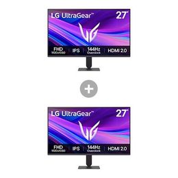LG 2x UltraGear&trade; G4 27 &Prime; FullHD IPS GamingMonitor mit 144 Hz (&uuml;bertaktet) NVIDIA GSYNC&reg; kompatibel, sRGB 99% (Typ.) 27G411AB.27G4001