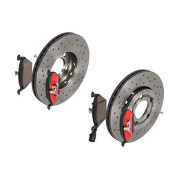 Brembo Bremsensatz-Vorderachse XTRA LINE SK8K0F0H75 Bremsensatz, Scheibenbremse vorne rechts links Gelocht/innenbel. 256mm f&uuml;r SKODA VW ROEWE (SAIC) (
