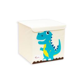 Intirilife Aufbewahrungsbox mit Deckel Kinder kompatibel mit Kallax Regalen in Dinosaurier | Gr.: onesize