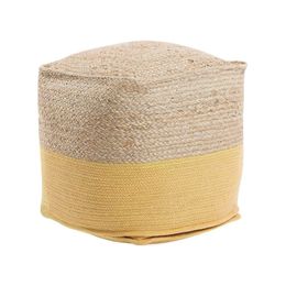 Beliani Pouf KIRAMA in Beige/Gelb - (W) 44 x (H) 44 x (L) 44 cm | Gr.: onesize