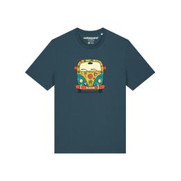 wat? Apparel T-Shirt Hippies Bus in Petrol | Gr.: 54