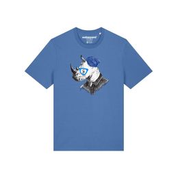 wat? Apparel T-Shirt Nashorn in Bright Blue | Gr.: 46