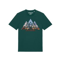 wat? Apparel T-Shirt Geometric Landscape in Dunkelgr&uuml;n | Gr.: 48