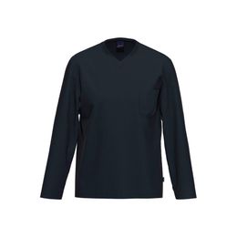 Ammann Schlafanzug Shirt Langarm Mix & Match - Organic Cotton in Dunkelblau | Gr.: S