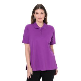 Ulla Popken Poloshirt in klassisch lila | Gr.: 62/64