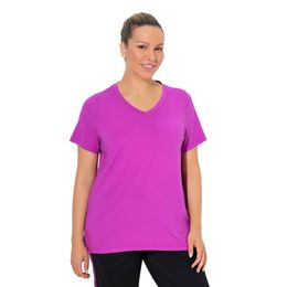 Ulla Popken Shirt in dunkles magenta | Gr.: 42-44