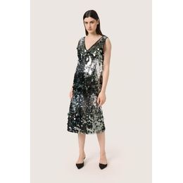 Soaked in Luxury Jerseykleid SLAdine Straight fit in Silver Zig Zag | Gr.: L