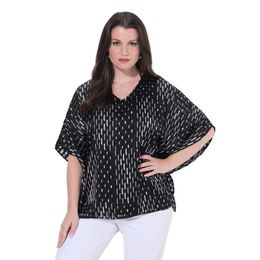 Ulla Popken Bluse in schwarz | Gr.: 50-52