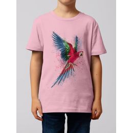 wat? Apparel T-Shirt Papagei in Rosa | Gr.: 152-164