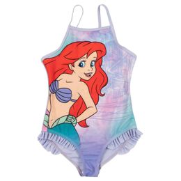 Disney Arielle Badeanzug mit R&uuml;schen Schwimmanzug Einteiler in lila | Gr.: 122/128