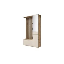 H&ouml;ffner Kompaktgarderobe Rovereto creme Ma&szlig;e (cm): B: 122 H: 195 T: 35.0 &raquo; H&ouml;ffner