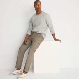 LANDS' END Cargo-Chino mit Stretch, Straight Fit, Herren,  Beige, by Lands' End