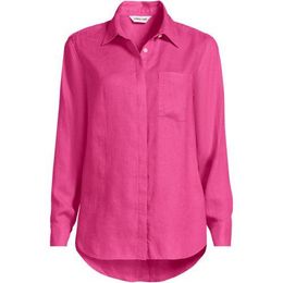 LANDS' END Bluse aus reinem Leinen, Damen,  Pink, Leinen, by Lands' End