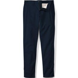 LANDS' END Slim Fit Chinohose TRAVEL, Herren,  Blau, by Lands' End