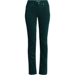 LANDS' END Straight Fit Cordhose Mid Waist, Damen,  Gr&uuml;n, Baumwoll-Mischung, by Lands' End