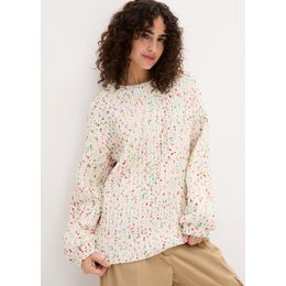 bonprix Oversized Grobstrick-Pullover, wei&szlig;
