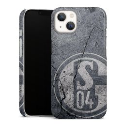 DeinDesign iPhone 13 Handy Premium Case Smartphone Handyh&uuml;lle Schutzh&uuml;lle gl&auml;nzend Merchandise Fc Schalke 04 Concrete Premium Case