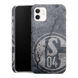 DeinDesign iPhone 12 mini Handy Premium Case Smartphone Handyh&uuml;lle Schutzh&uuml;lle gl&auml;nzend Merchandise Fc Schalke 04 Concrete Premium Case