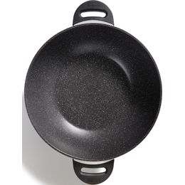 Wok Stoneline, grau, H:9,2cm &Oslash;:32cm, Pfannen, Wok, &Oslash; 32 cm, Induktion