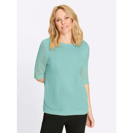 WITT Damen Pullover mit halblangen &Auml;rmeln, mint, Gr&ouml;&szlig;e 50