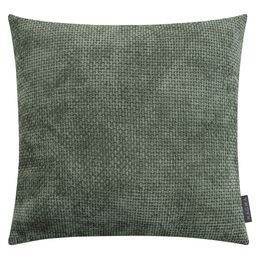 Dekokissen MAGMA HEIMTEX "ARLO Kissen 45x45", dunkelgr&uuml;n, unifarben, B:45cm H:8cm L:45cm, Chenille, Faserb&auml;llchen (Polyester), Polyester, Dekokissen_Sitzkissen_Kissenh&uuml;llen, Luxuri&ouml;ses Zierkissen mit samtiger Struktur in zeitlosem Design