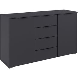 OTTO home "Sideboard Schubladenkommode AGORDO mit Dekor- oder Hochglanzfront" in zwei Griff-Farben, Breite 120 cm, vier gro&szlig;e Schubladen, mit insgesamt 4 Einlegeb&ouml;den MADE IN GERMANY
