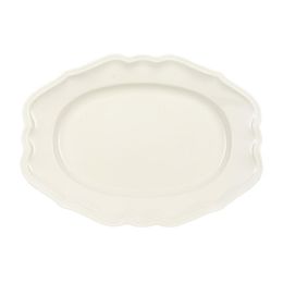Villeroy & Boch Servierplatte VILLEROY & BOCH "Servierplatte Manoir 37 x 26 cm wei&szlig;", wei&szlig;, Porzellan, Servierplatten, Servierplatte