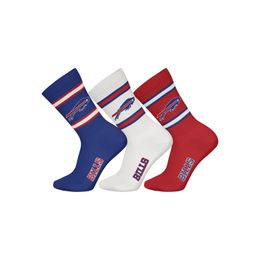 Kurzsocken NFL "Socken NFL 3Pack Crew Socks 3er Pack", Herren, Gr. 39-42, bunt (buffalo bills), Obermaterial: 58% Baumwolle CO. 39% Polyester PES. 3% Elasthan EL., Socken